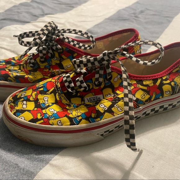 Vans | Shoes | Custom Bart Simpson Vans Size 3 | Poshmark